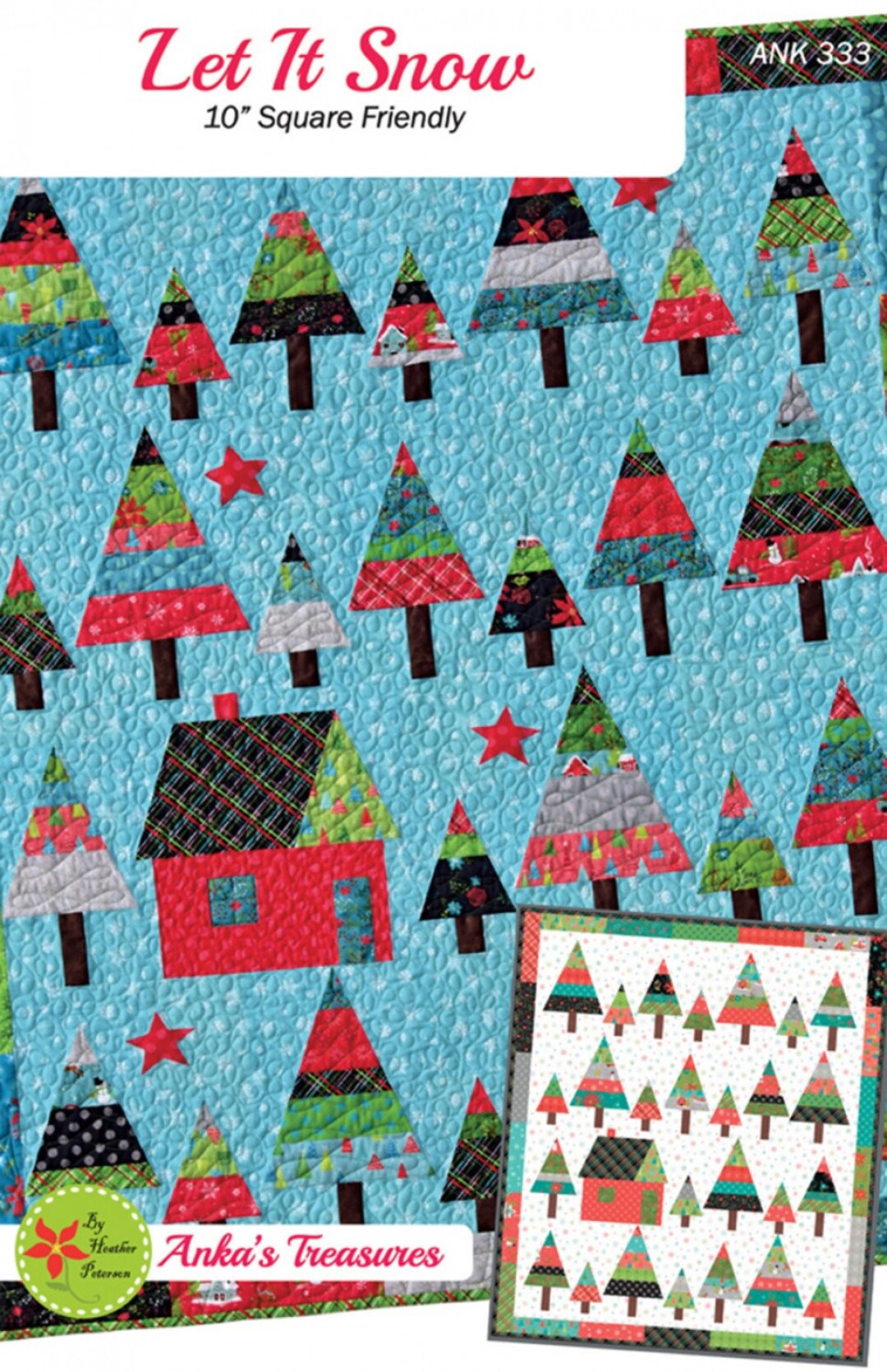 Let It Snow Quilt Patternlet It Snowchristmas Quiltchristmas Patternchristmaschristmas Tree ...