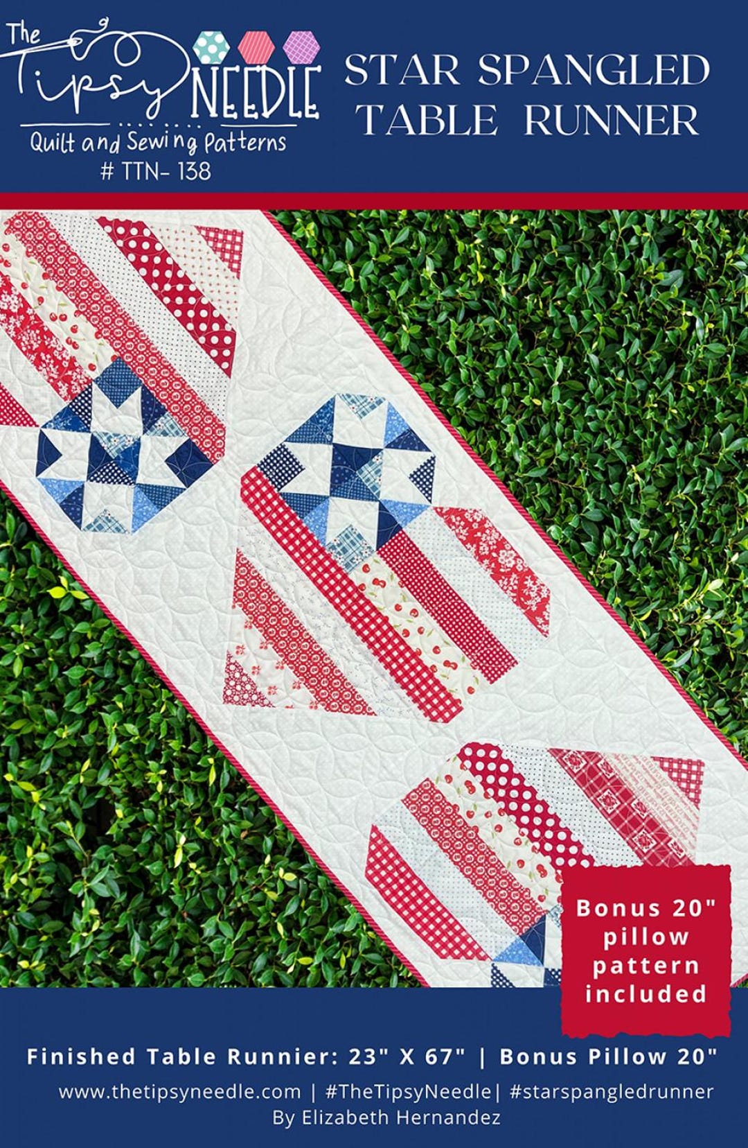 Star Spangled Table Runner Pattern by the Tipsy Needle*americana Table ...