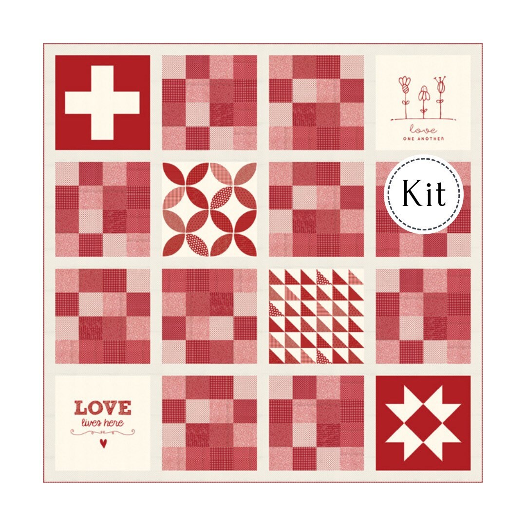 Love Lives Here Quilt Kit by Sweetwater*valentine Quilt Kit*sweetwater ...