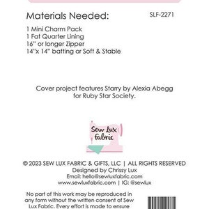 Triangle Pouch Pattern by Sew Lux Fabric*moda Pouch Club*zipper Bag*bag ...