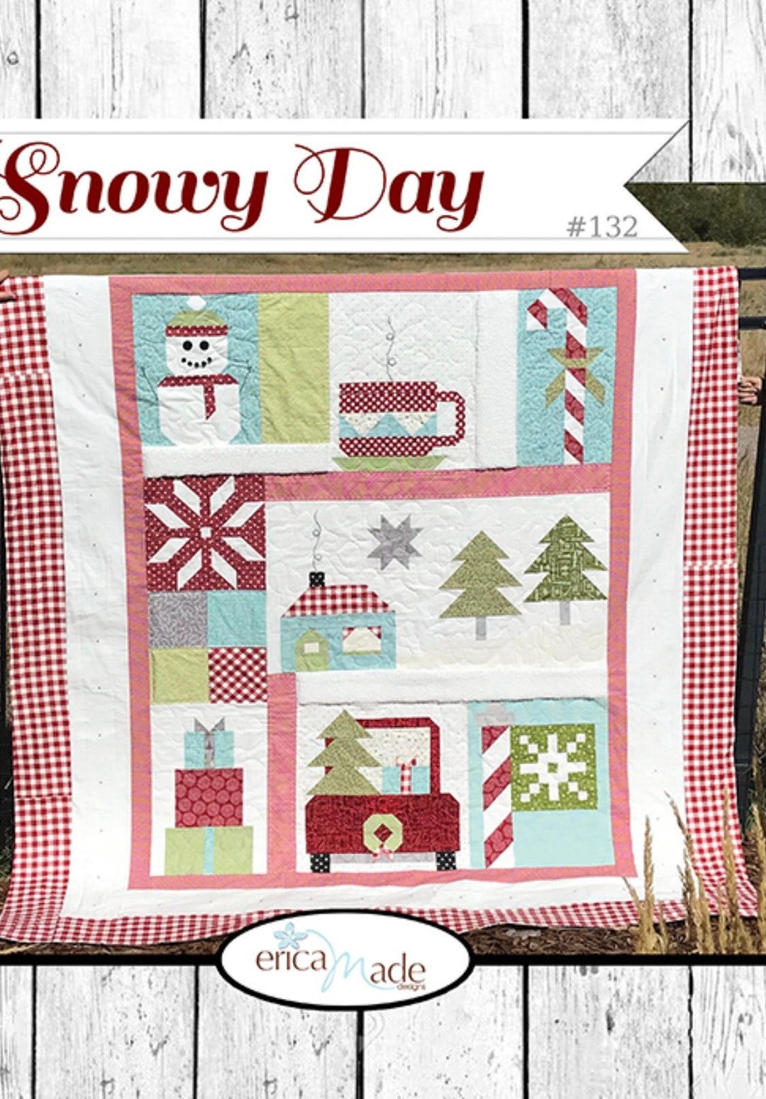 Snowy Day Quilt Pattern*vintage Christmas*truck Quilt*christmas Truck ...
