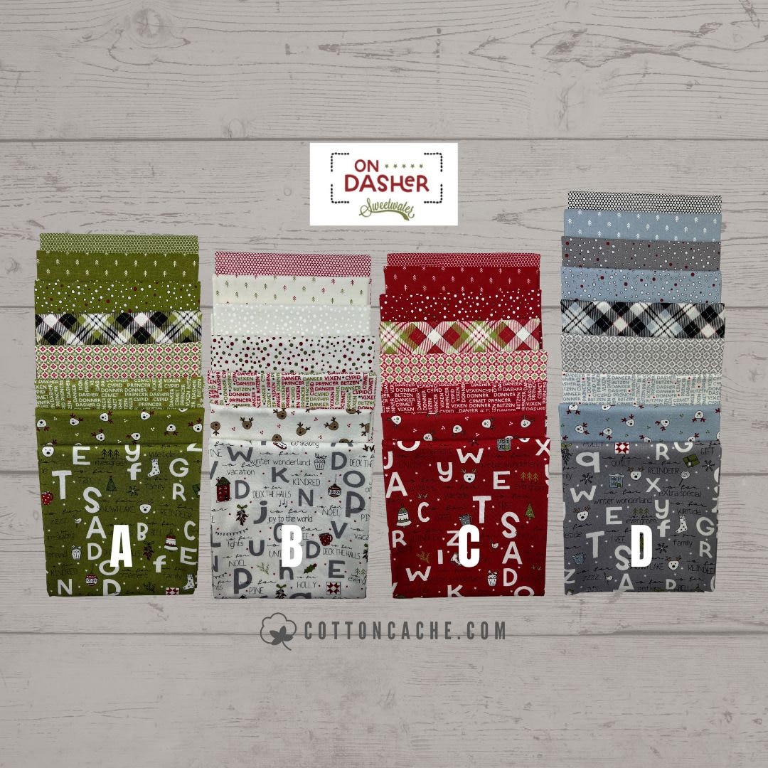 Moda on Dasher Fat Quarter Bundle (CC 55660) Sweetwater Christmas ...