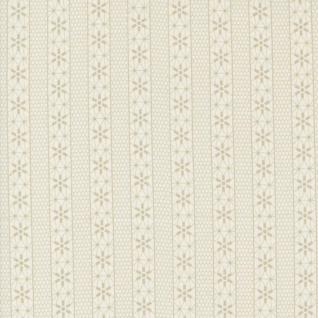 Moda Snowman Gatherings IV Crystal Stripe Snow Taupe (49252 15) 1/2-YD ...