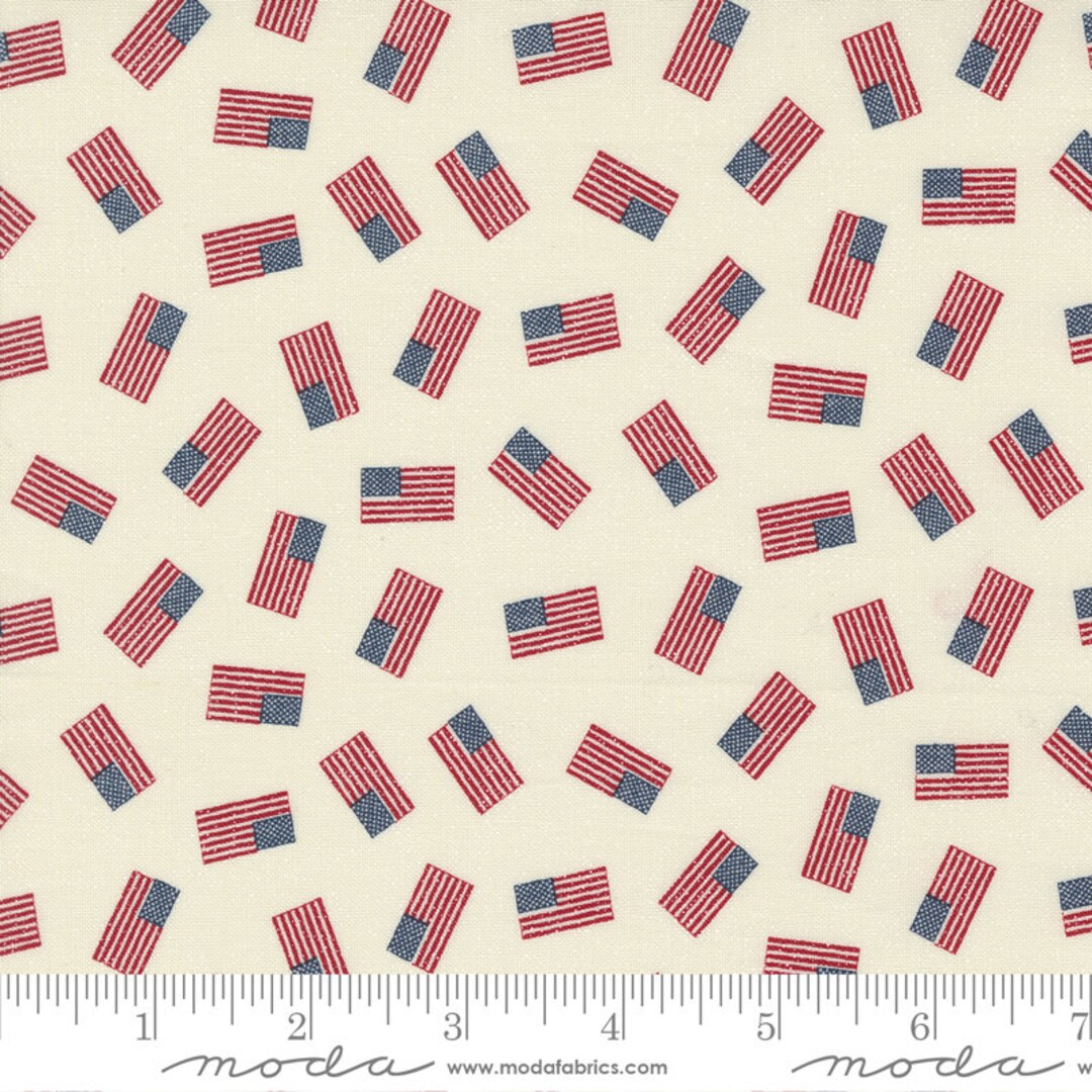 Moda Stateside Flag Vanilla by Sweetwater (55612 11) 1/2 Yard ...