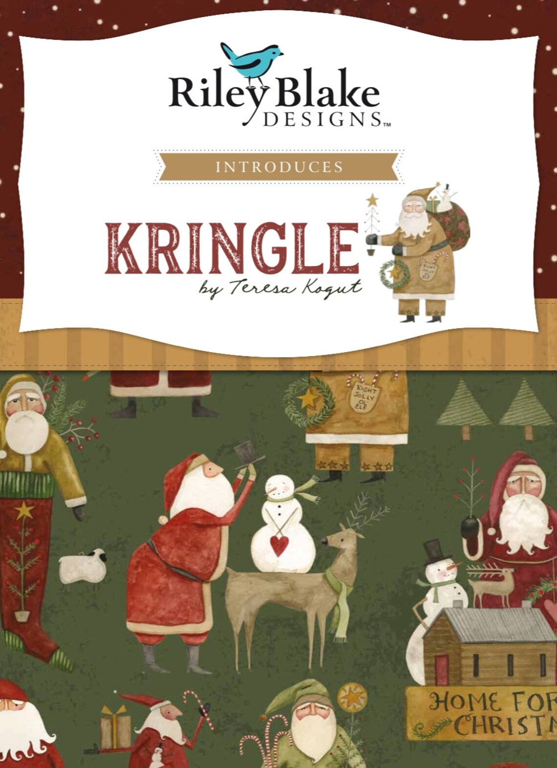 Riley Blake Designs Kringle Garden Charcoal (C13442-CHARCOAL) 1/2-yard ...