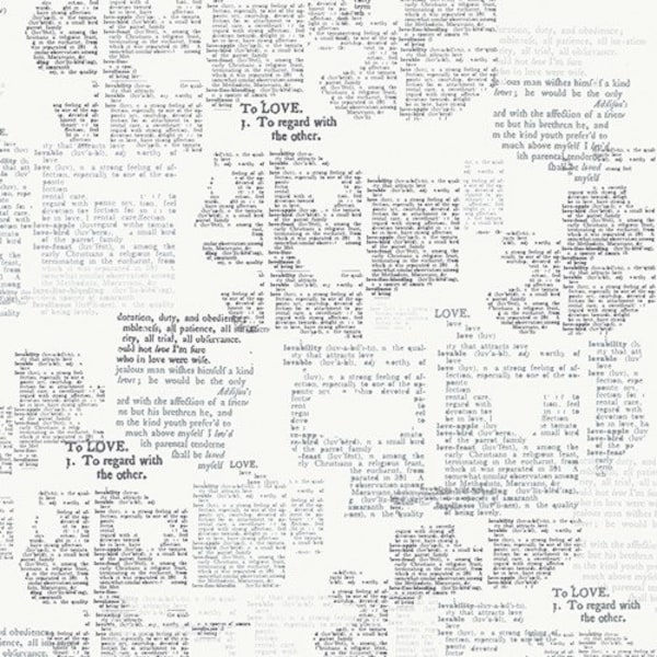 Text Print Fabric - Etsy