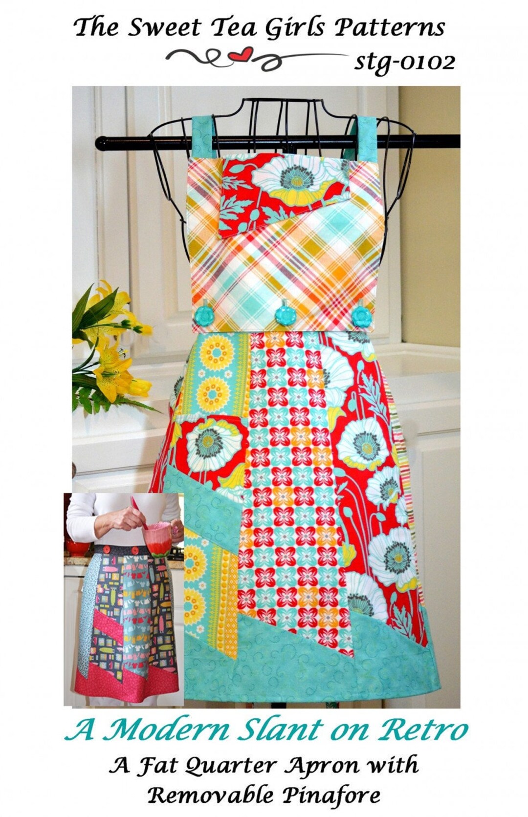 Modern Slant on Retro Apron Pattern*retro Apron*apron Pattern*easy ...