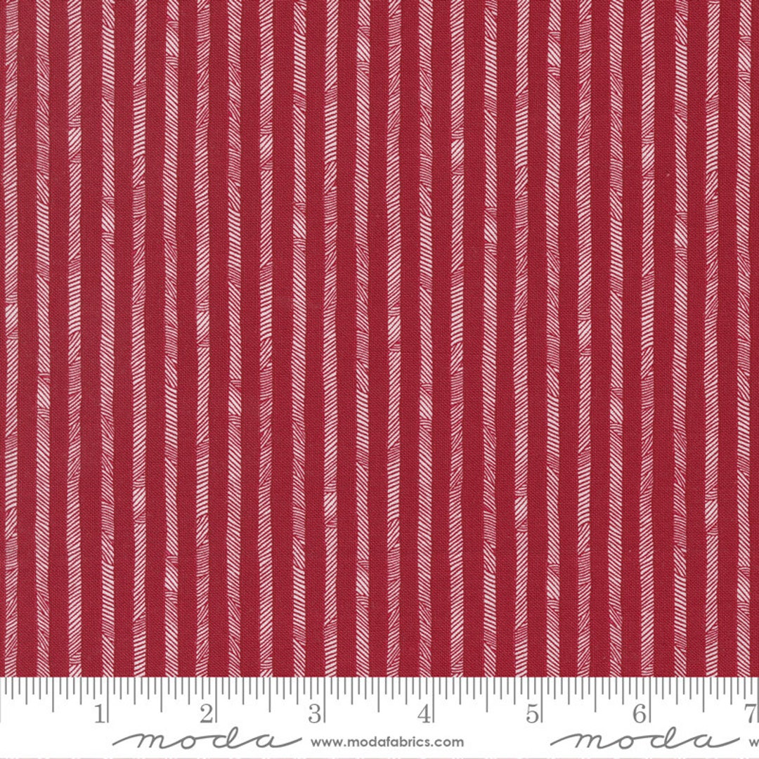 Moda Stateside Stripes Apple Red by Sweetwater (55617 24) 1/2 Yard ...