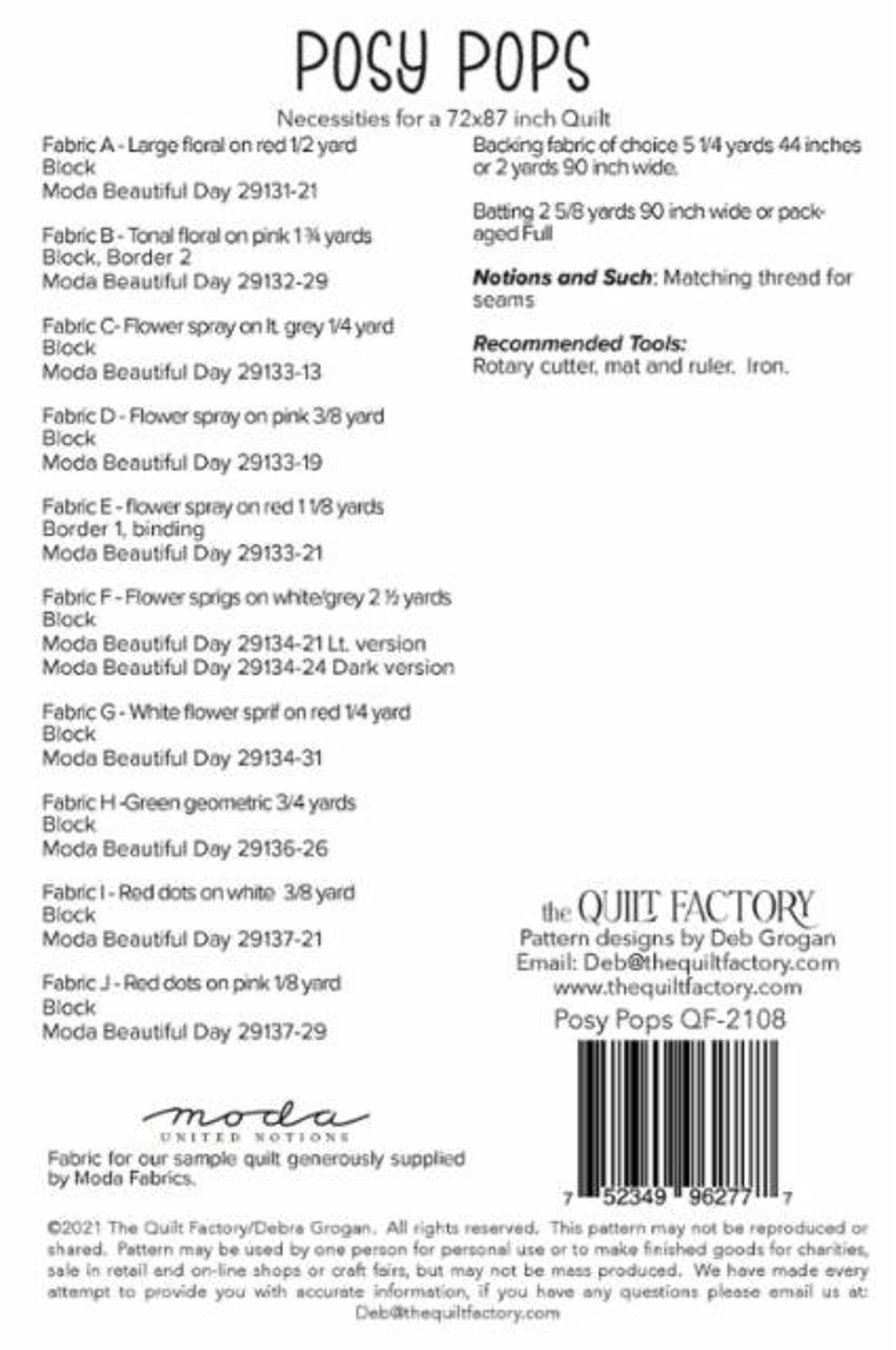 Posy Pops Quilt Pattern by the Quilt Factorybeautiful Day | Etsy