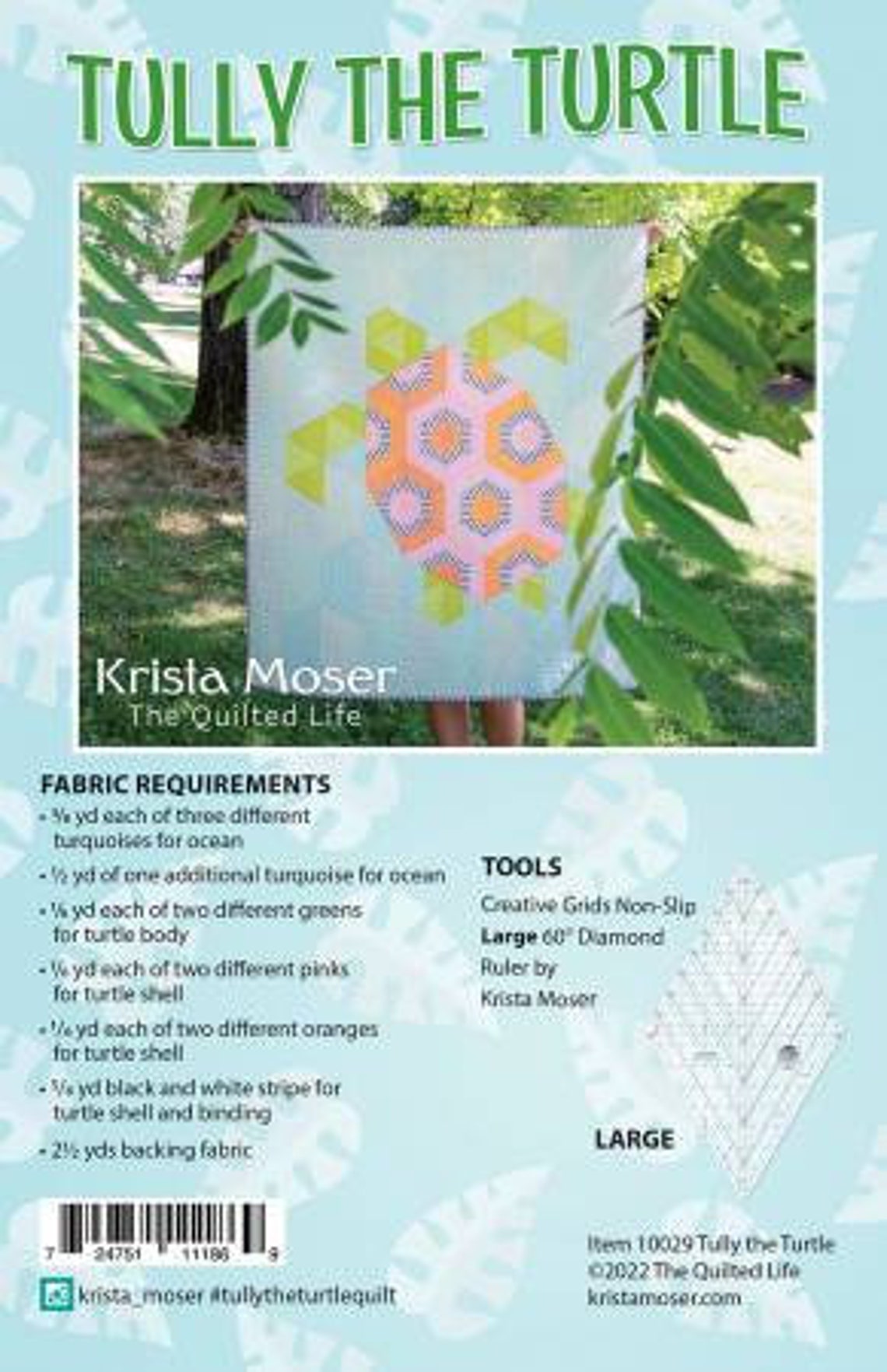 Tully the Turtle Baby Quilt Pattern by the Quilted Lifeturtle - Etsy