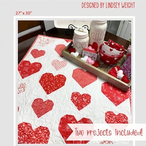 Falling in Love Quilt Pattern*heart Quilt*heart Pattern*valentine Quilt ...