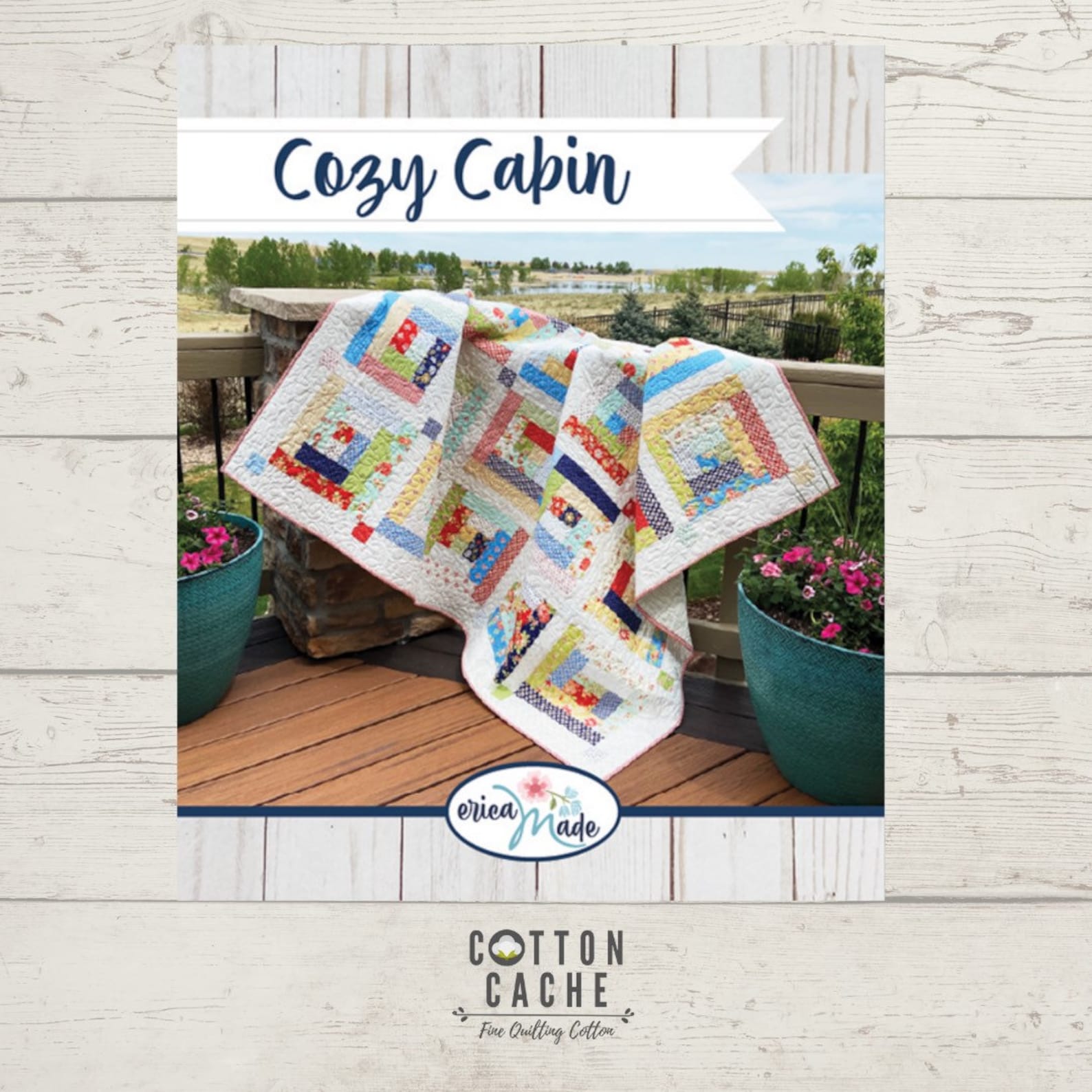 Cozy Log Cabin Quilt Pattern by Erica Made*log Cabin Quilt*log Cabin ...