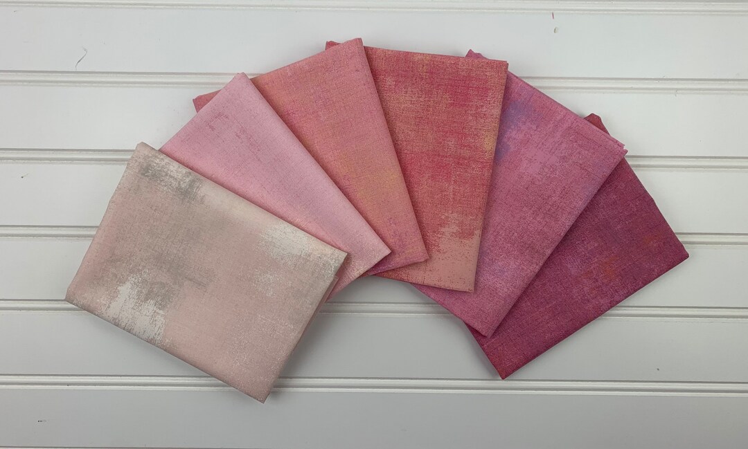 Moda Grunge Pink FQ Bundle CC 245-1*moda Grunge*assorted Pink FQ Bundle ...