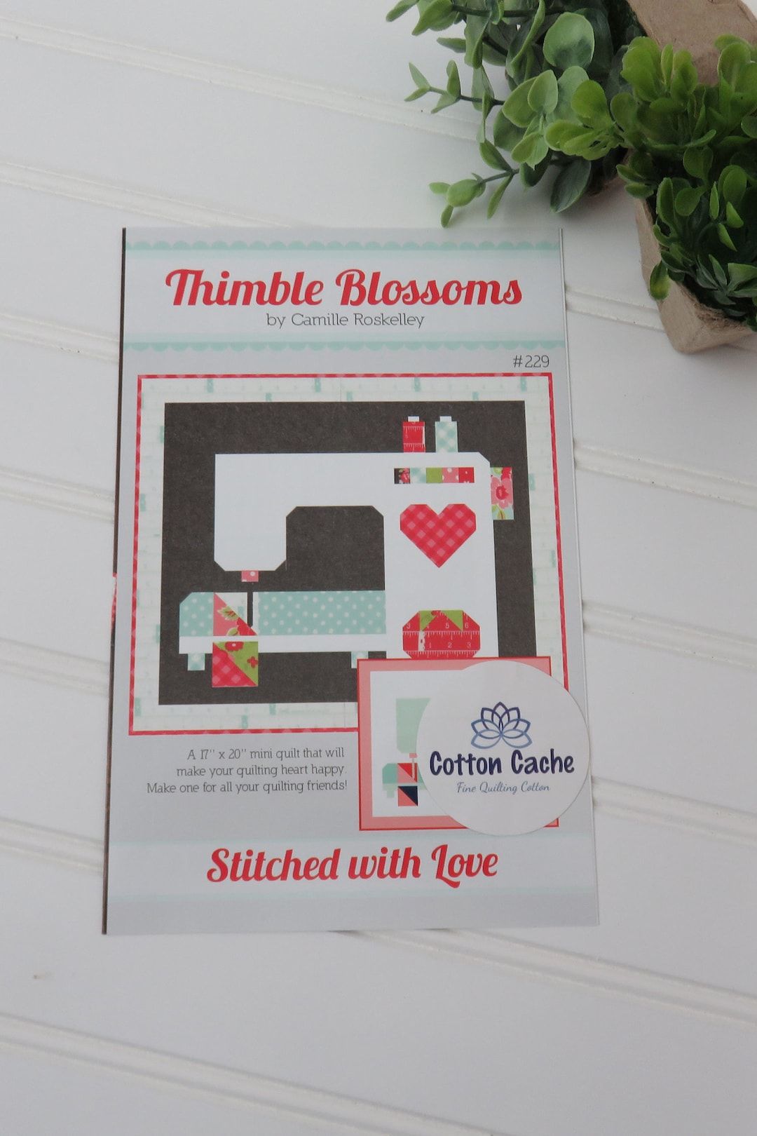 Stitched With Love Mini Quilt Pattern* Sewing Machine Mini Quilt ...
