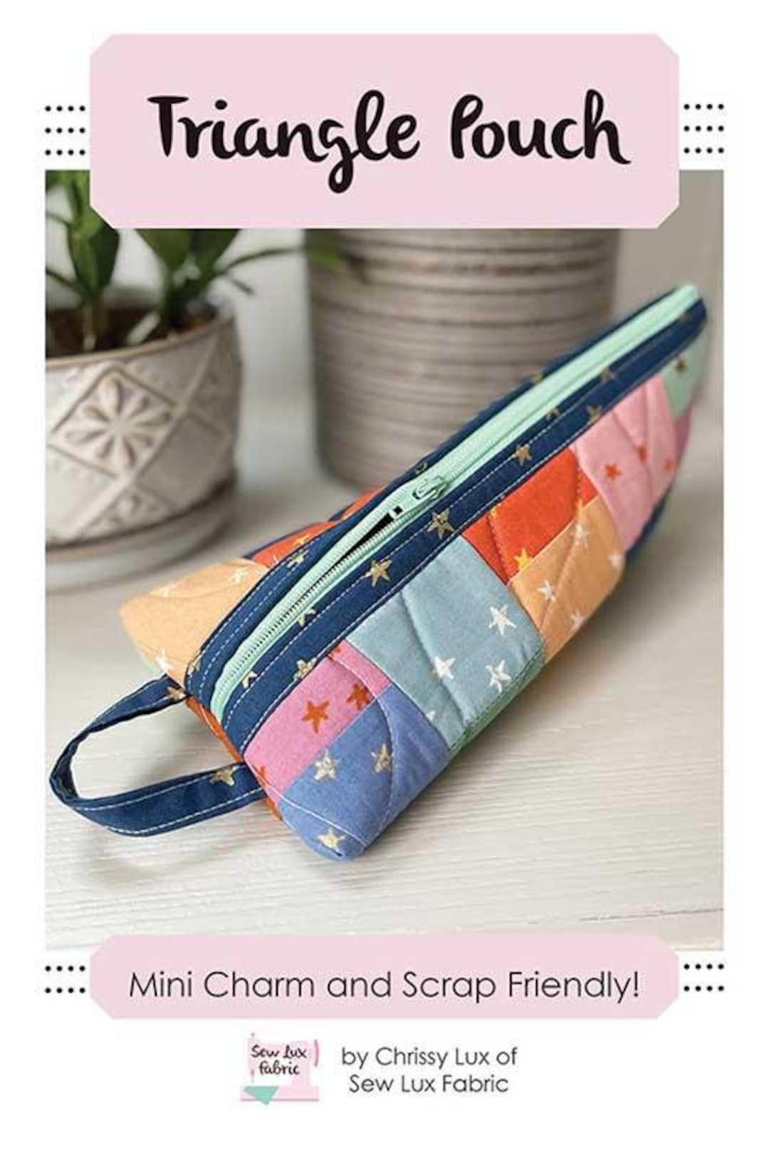 Triangle Pouch Pattern by Sew Lux Fabric*moda Pouch Club*zipper Bag*bag ...