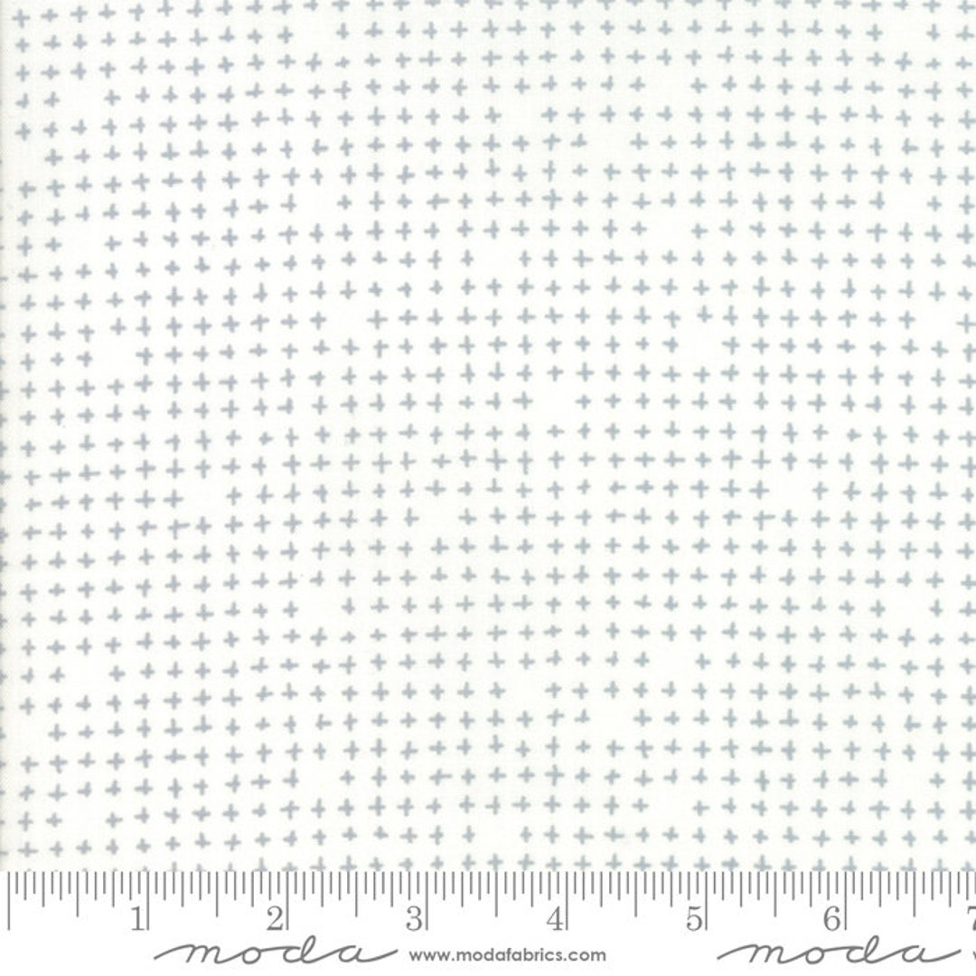 Moda Zen Chic Basic Backgrounds Pluses White*1675 13*1/2-YD Increments ...