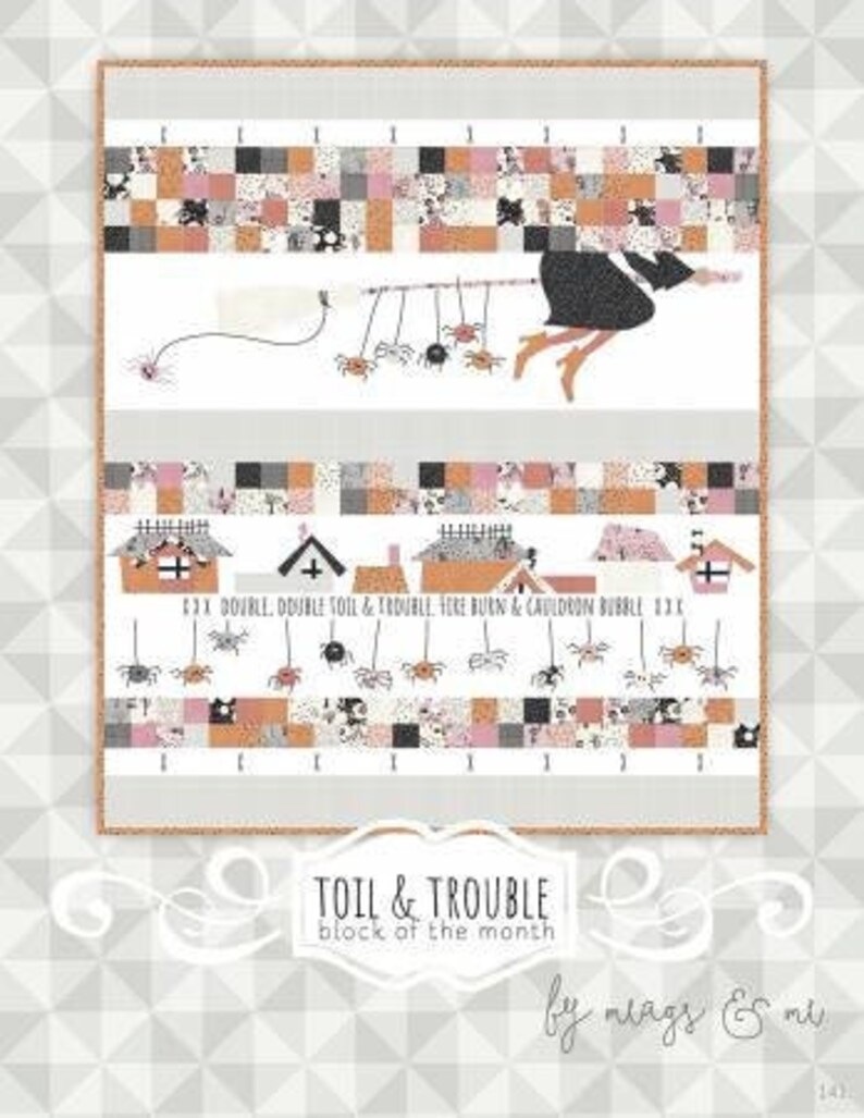 Toil & Trouble Block of the Month Quilt Pattern From Meags and - Etsy