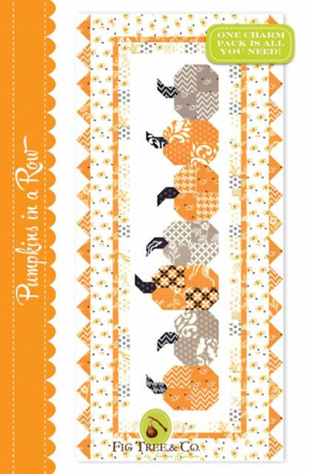 Pumpkins in a Row Quilt Pattern*pumpkin Quilt Pattern*pumpkin Quilt ...
