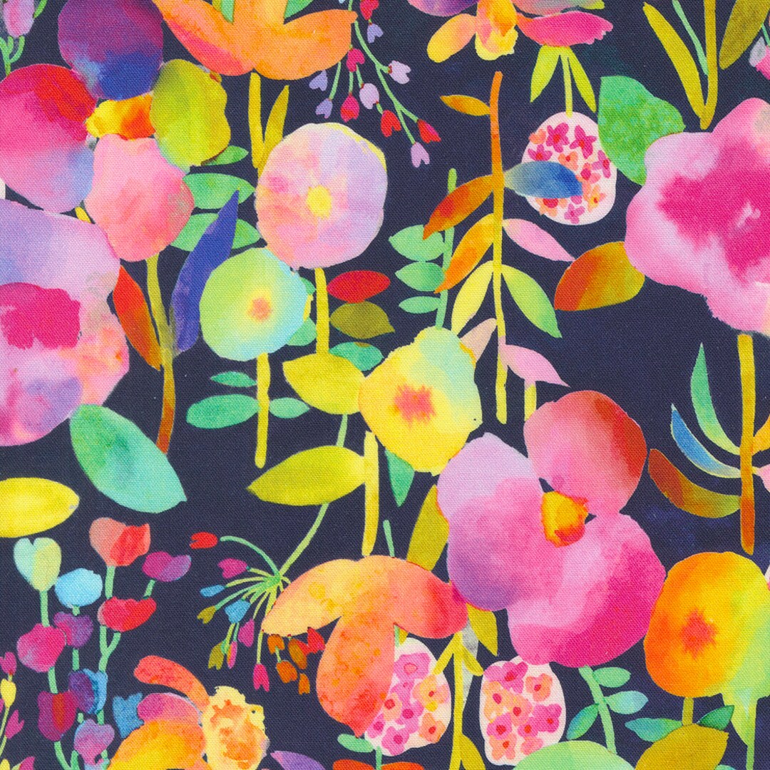 Moda Gradients Auras Dreamy Flowers Onyx 33730 15 1/2-YD ...