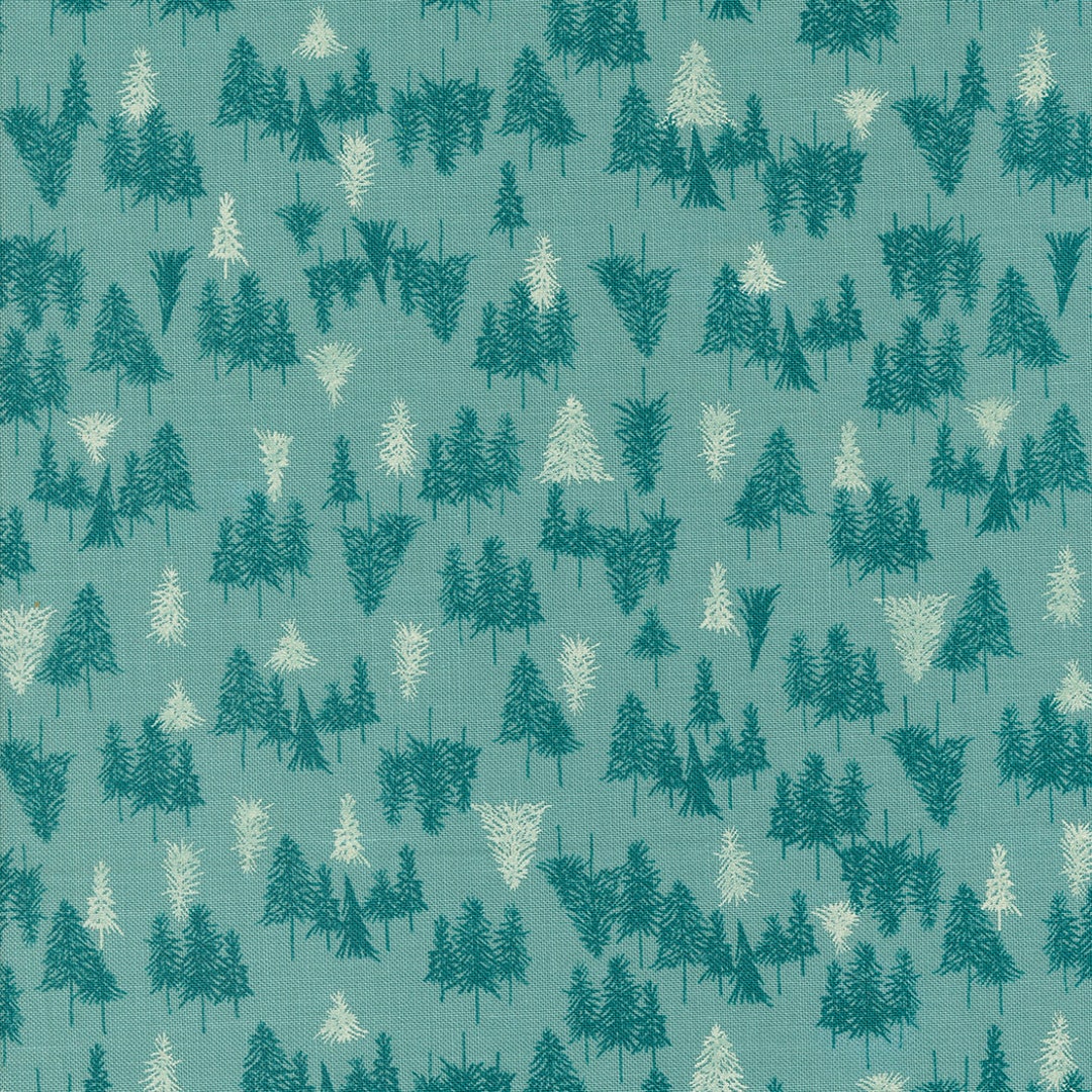 Moda Cozy Wonderland Tree Farm Frost (45594 16) 1/2-yard Increments ...