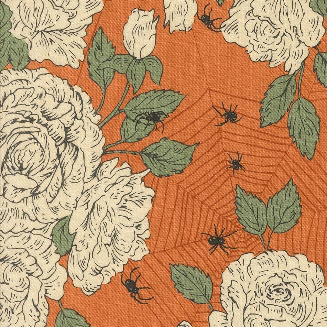 Moda Home Sweet Haunt Haunted Roses Pumpkin (20911 14) 1/2-YD ...