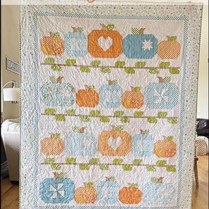 Happy Harvest Quilt Pattern*pumpkin Quilt Pattern*fall Pumpkin Quilt ...