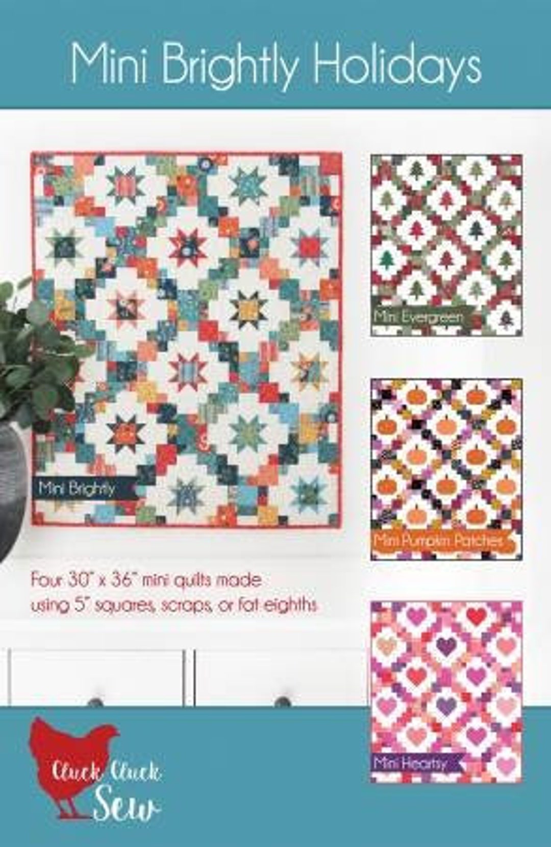Mini Brightly Holidays Quilt Pattern by Cluck Cluck Sewbrightly ...