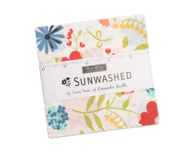 MODA Sunwashed Charm Pack 29160PP Sunwashedspring Floral Fabricmoda ...