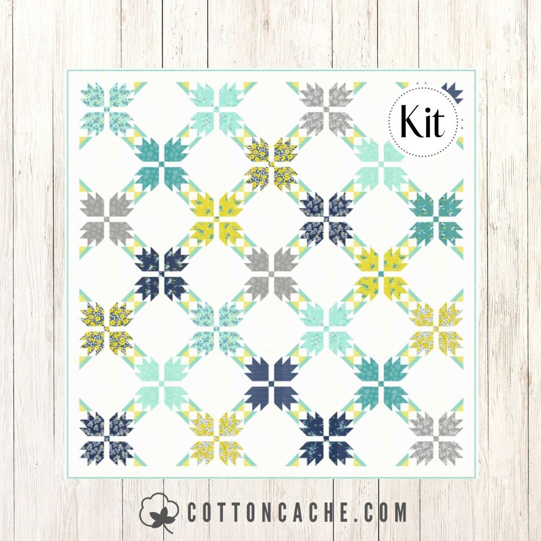 Summer Sun Quilt Kit Featuring Feed Sacks*fq Quilt Pattern*scrappy Star ...