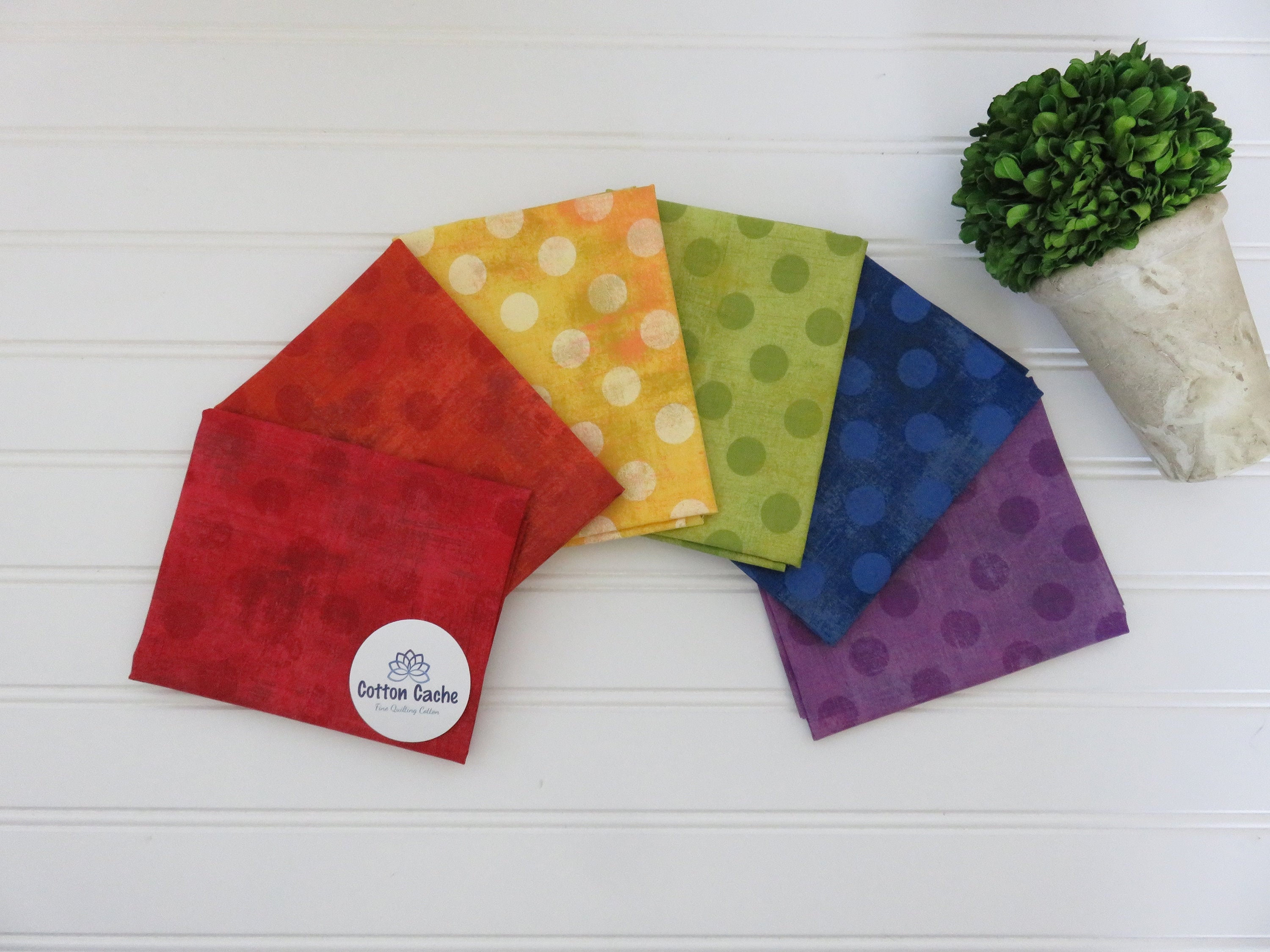 Moda Grunge Dots Rainbow FQ Bundle CC 243