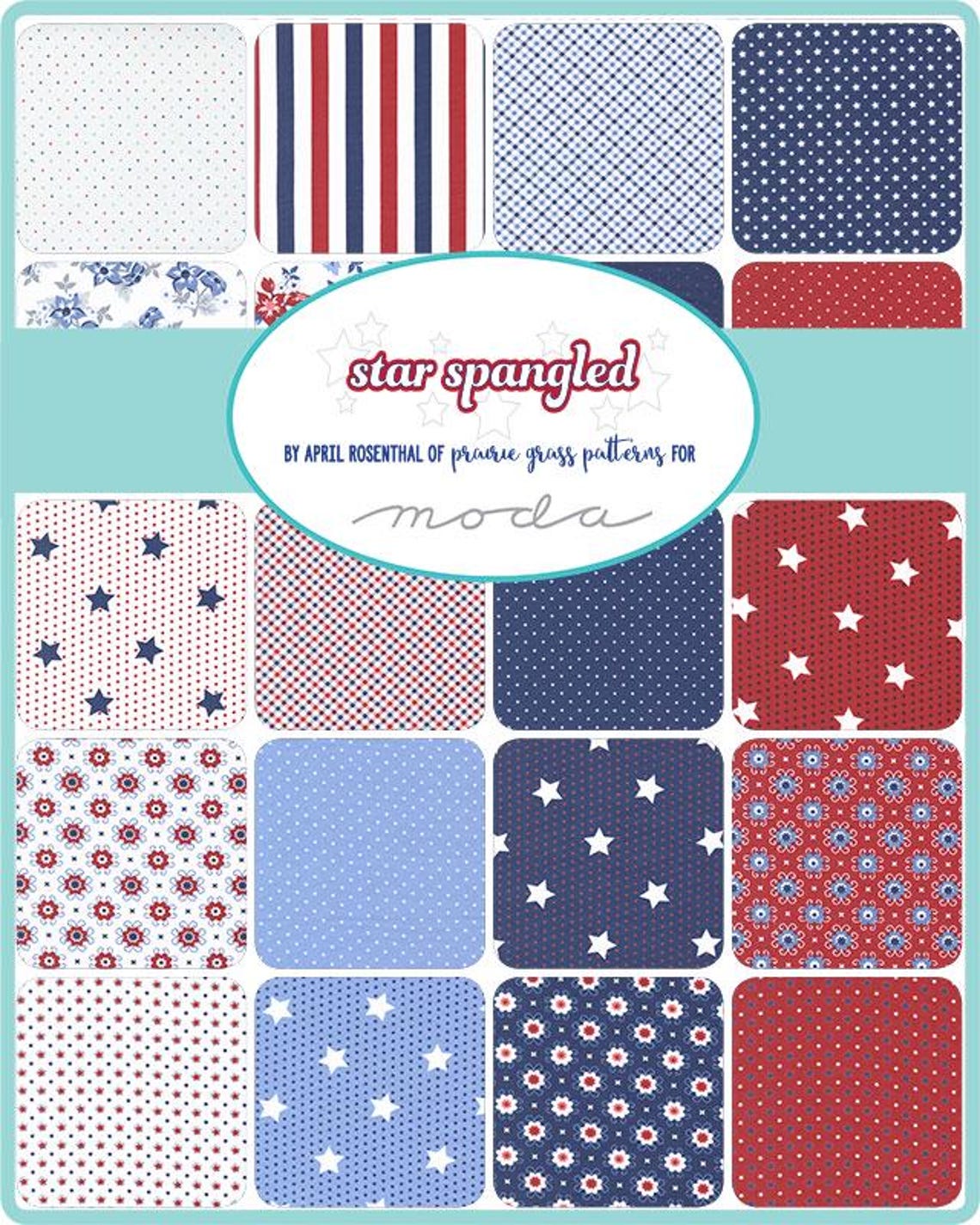 Moda Star Spangled Salute Rocket (24171 15) 1/2-YD Increments ...