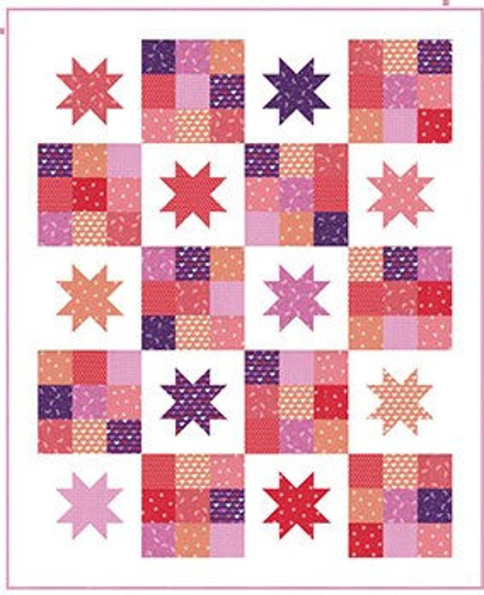 Flutter Quilt Kit*star Quilt Kit*star Quilt*valentine Quilt*sincerely ...