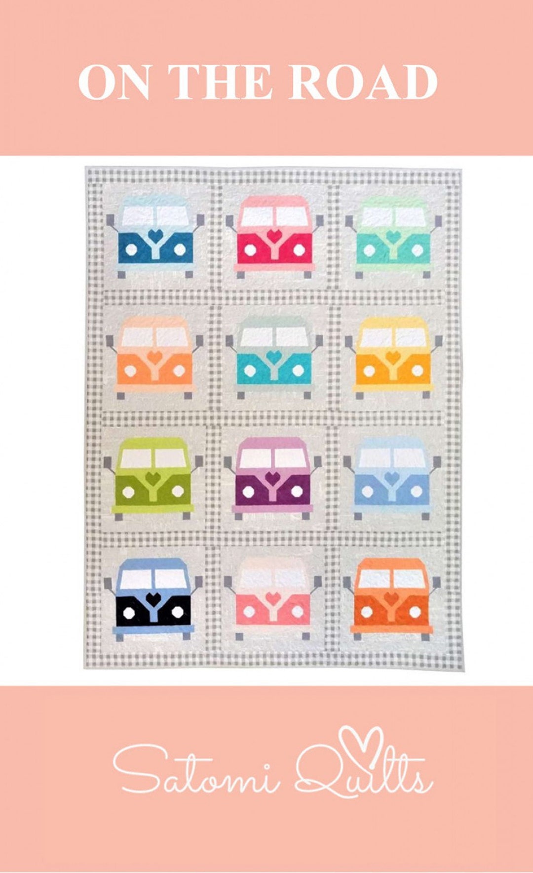 On the Road Quilt Pattern by Satomi Quilts Llc*baby Quilt*vw Bus Quilt ...