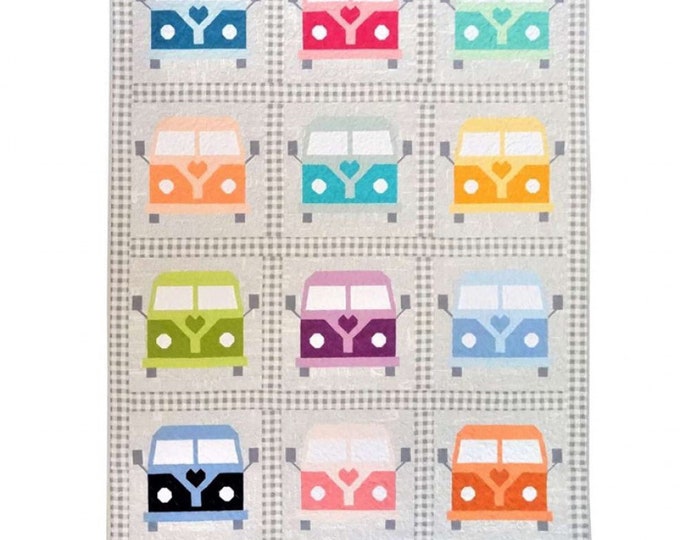 On the Road Quilt Pattern by Satomi Quilts Llc*baby Quilt*vw Bus Quilt ...