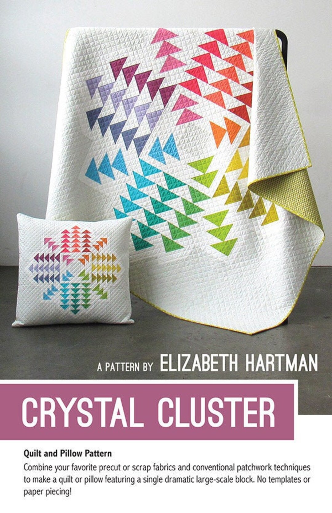 Crystal Cluster Quilt Pattern*rainbow Quilt*pillow Pattern*crystal ...