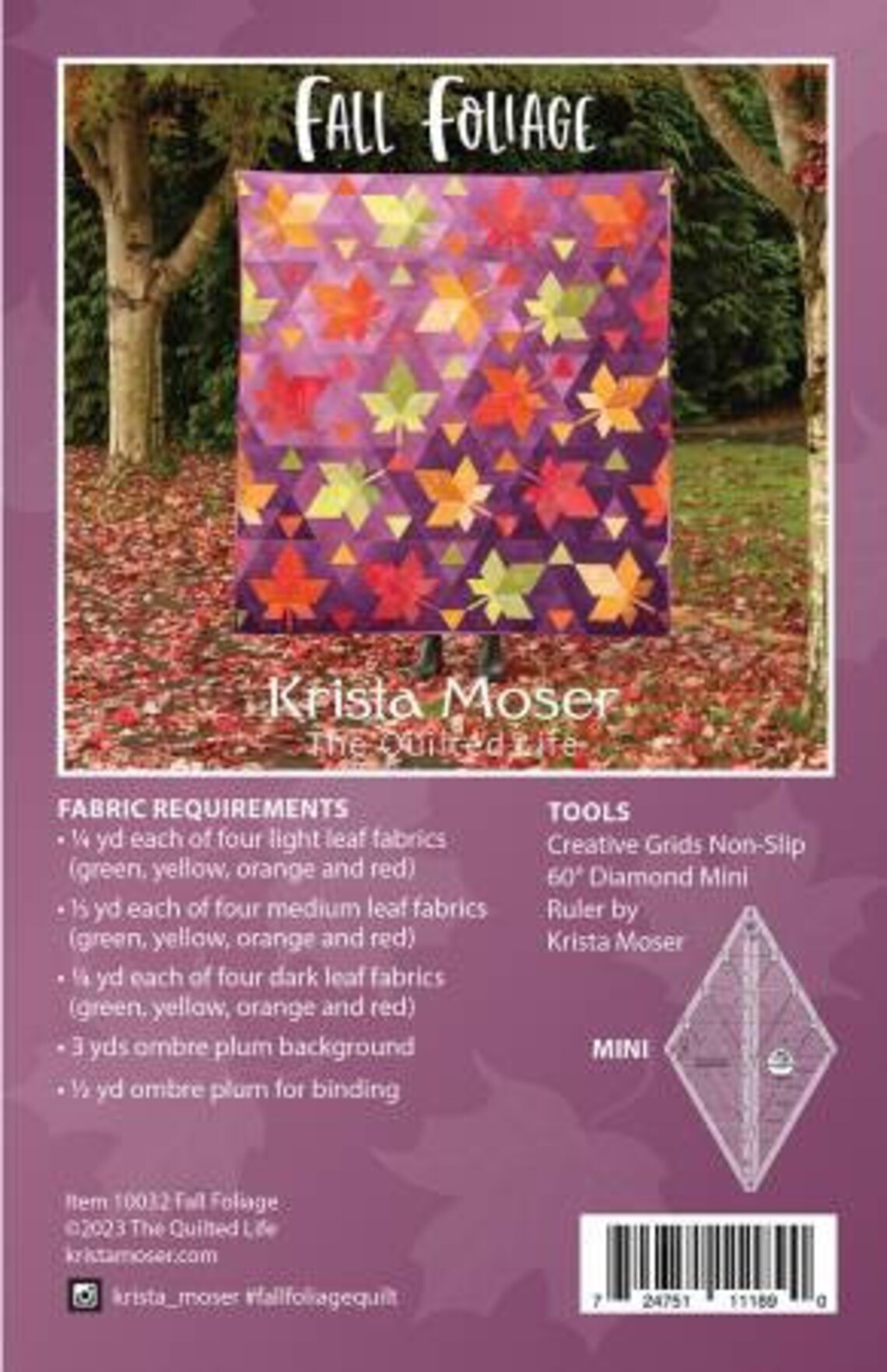 Fall Foliage Quilt Pattern by the Quilted Life*autumn Quilt*leaves ...