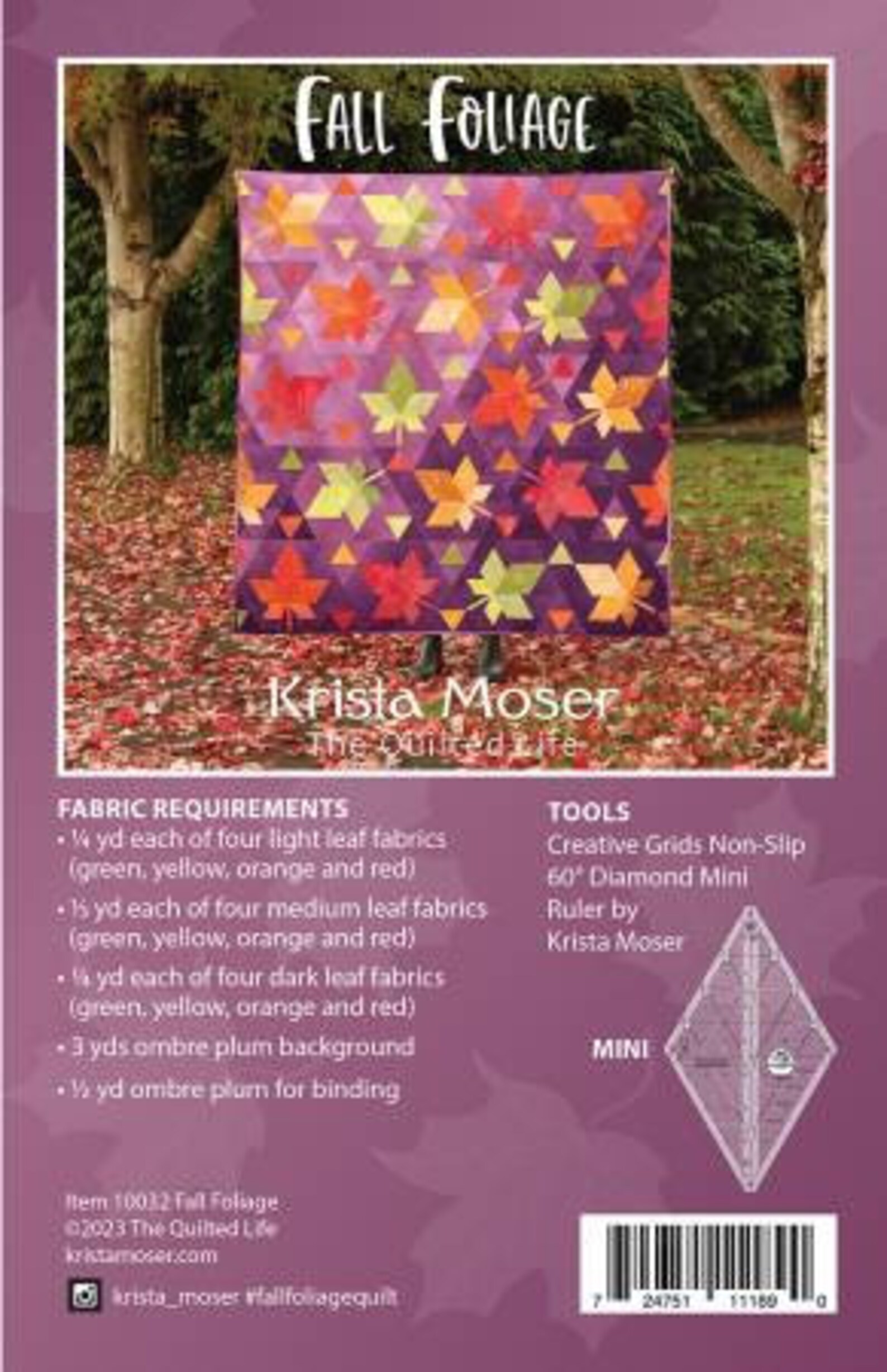 Fall Foliage Quilt Pattern by the Quilted Life*autumn Quilt*leaves ...