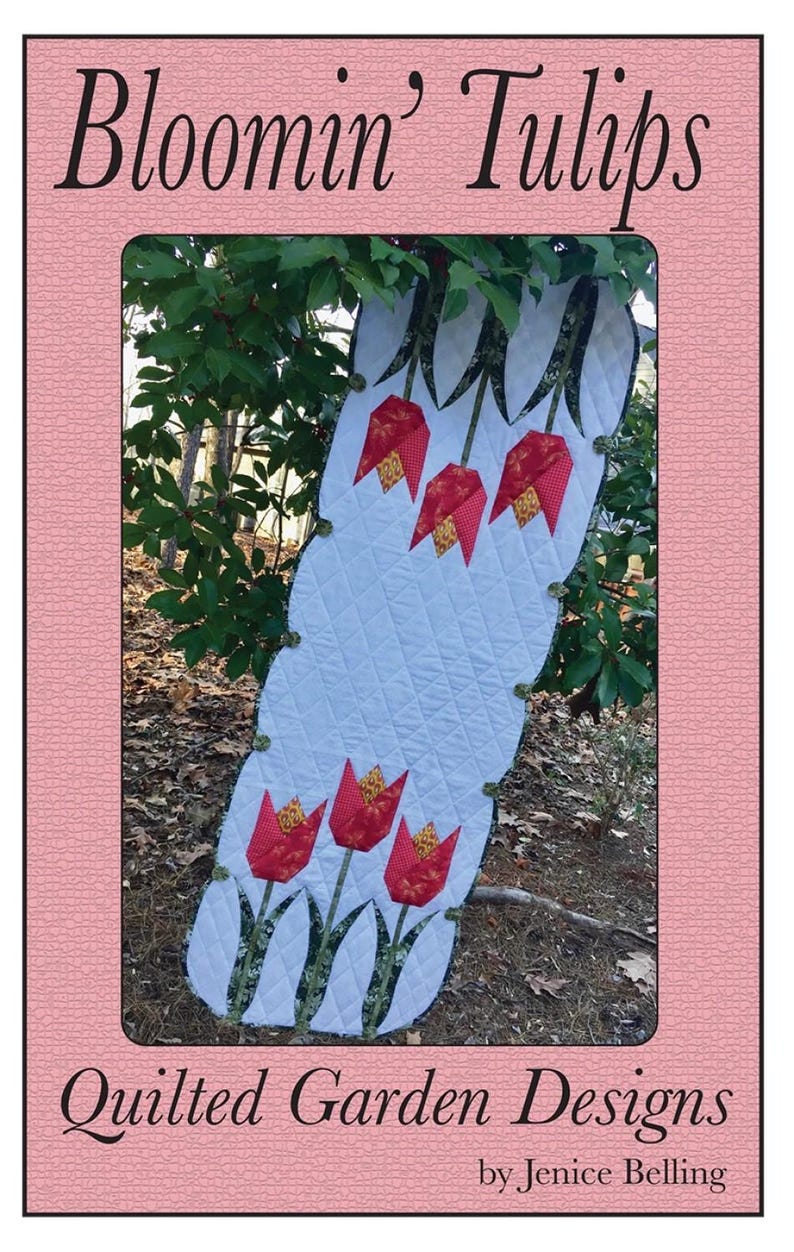 Bloomin Tulips Table Runner Pattern From Quilted Garden Designs - Etsy