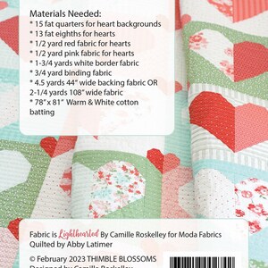 Heartfelt Quilt Pattern by Thimble Blossomsheart Quiltheart Quilt Patternvalentine ...