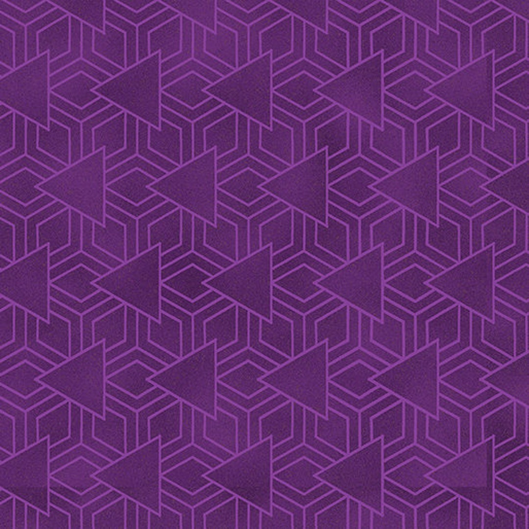 Benartex New World Bermuda Purple (1629367B) 1/2-YD Increments ...