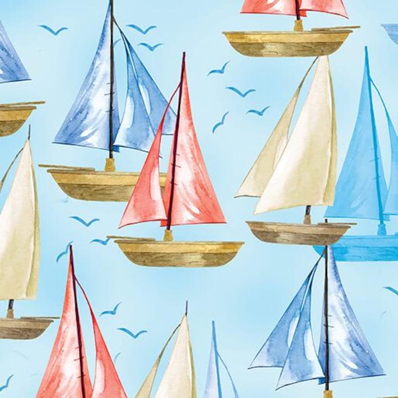 Sailboat Fabric - Etsy