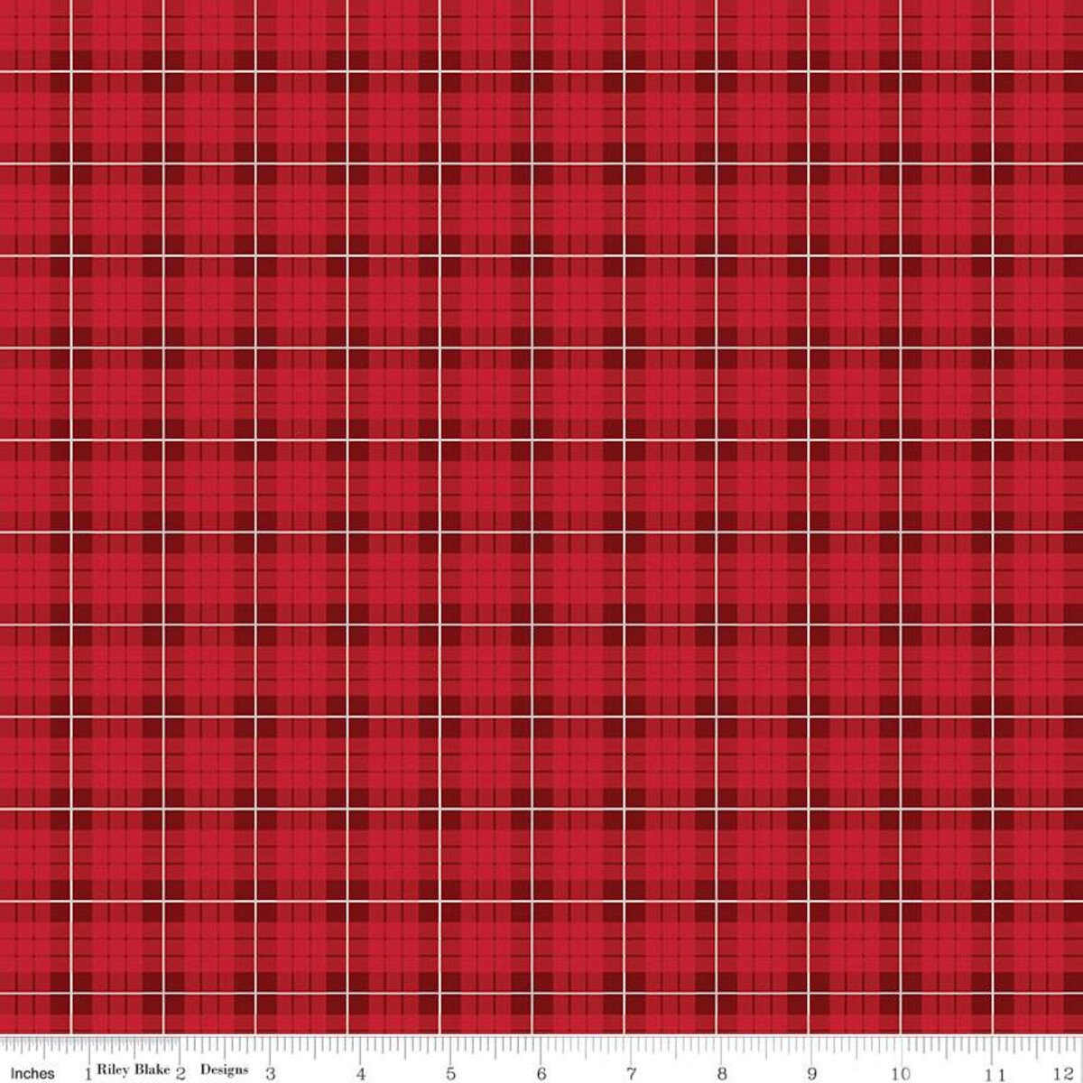 Riley Blake Designs Wild at Heart Plaid Red (C9825-RED)