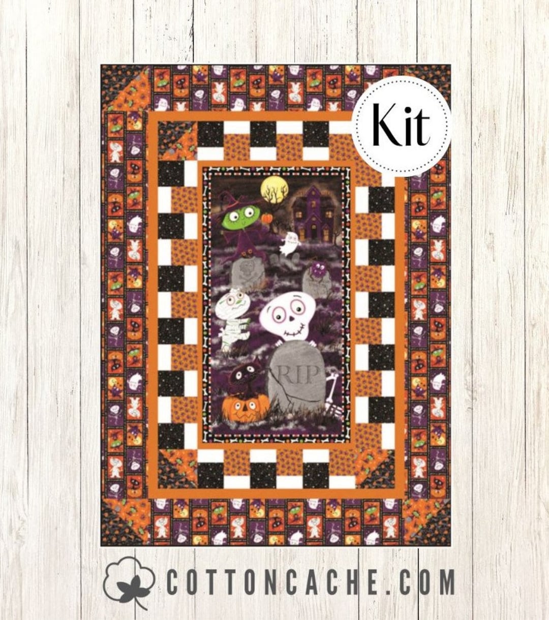 Studio E Graveyard Ghouls Quilt Kit (CCK 100149) Halloween Panel Kit ...
