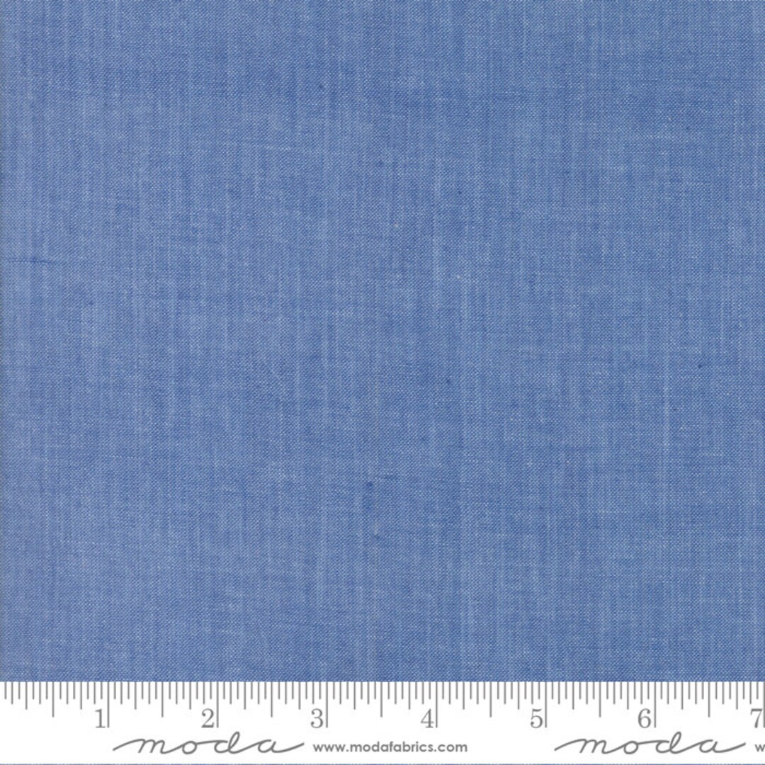 Moda Chambray Medium Blue (12051 15) 1/2-YD Increments*blue Denim*denim ...