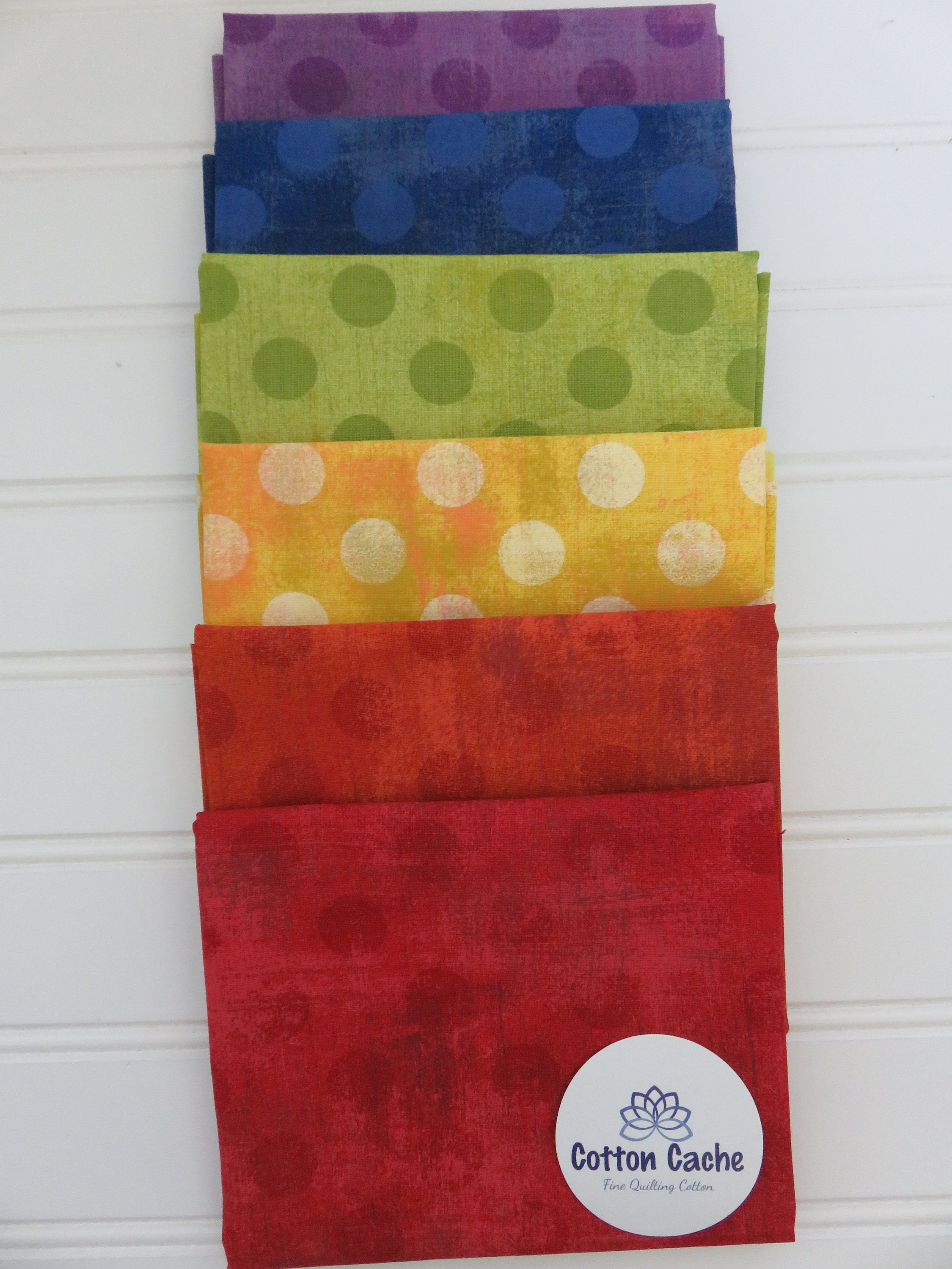 Moda Grunge Dots Rainbow FQ Bundle CC 243