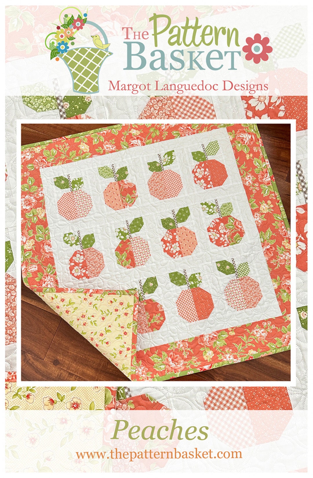 Peaches Mini Quilt Pattern by the Pattern Basket*peach Mini Quilt ...