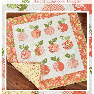 Peaches Mini Quilt Pattern by the Pattern Basket*peach Mini Quilt*peaches Mini Quilt*peach ...