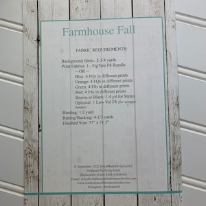 Farmhouse Fall Quilt Pattern*farm House Fall Quilt*fall Quilt Pattern ...