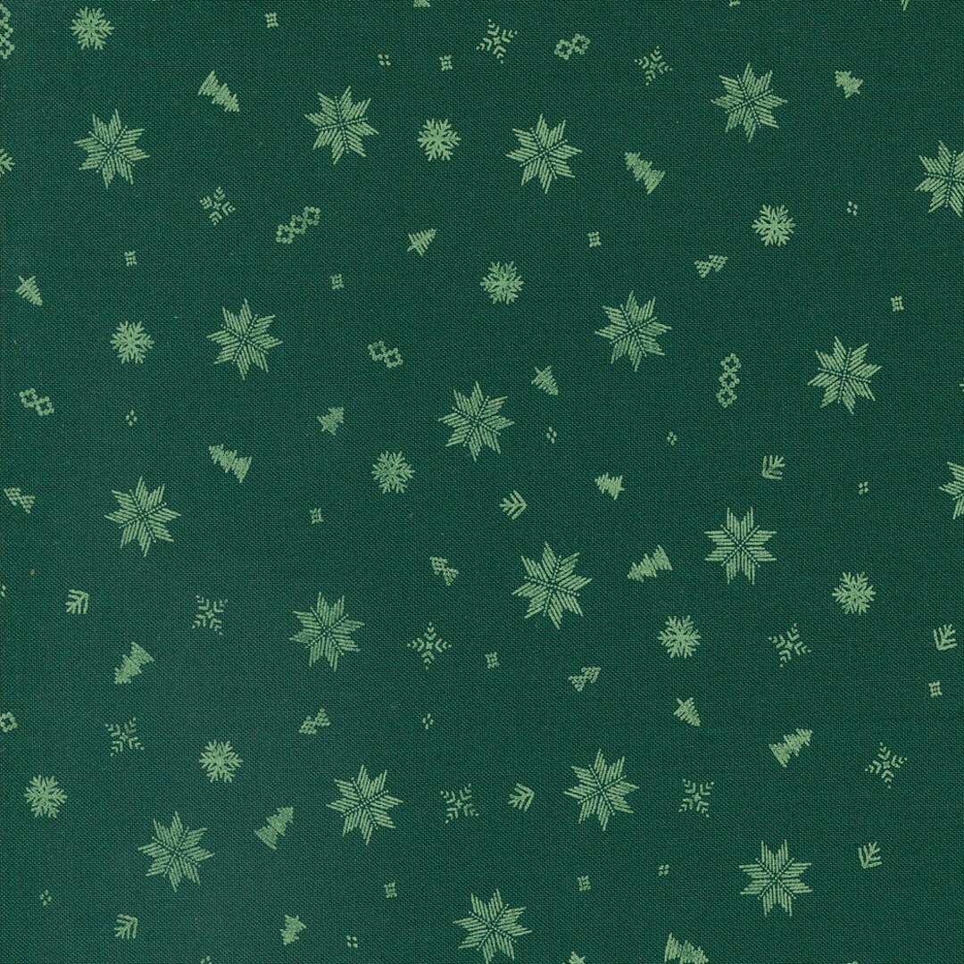Moda Cozy Wonderland Knit Toss Pine (45597 23) 1/2-yard Increments ...
