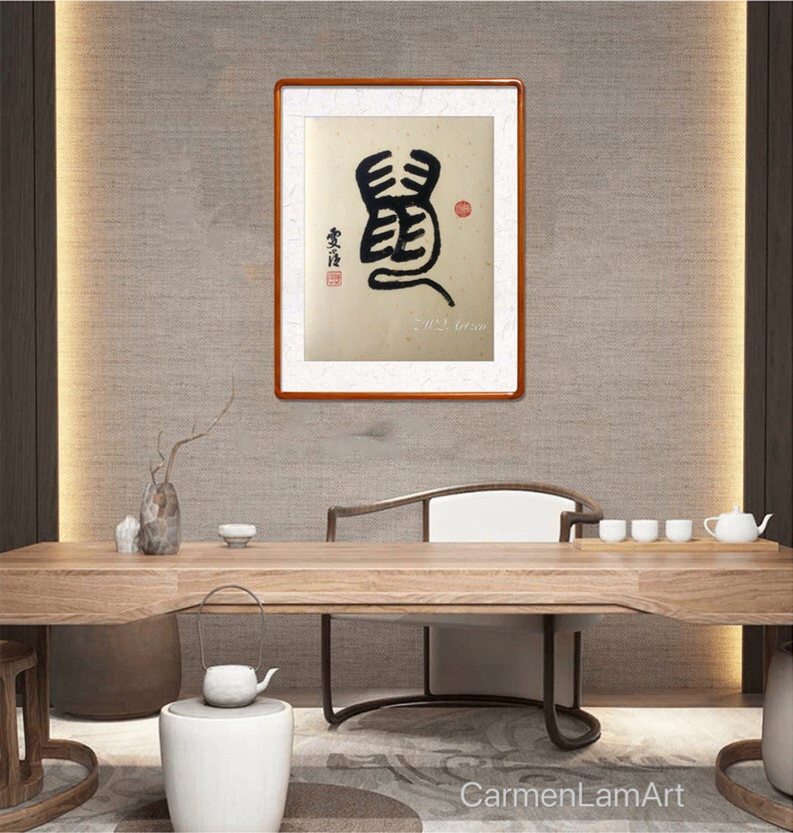 Chinese Zodiac Rat Calligraphy Art, Seal Script Print (digital Download ...